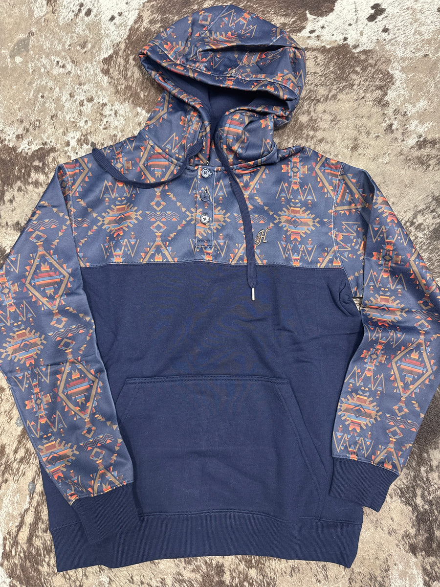Hooey Men’s Jimmy Aztec Navy Hoody – Rustic Soul