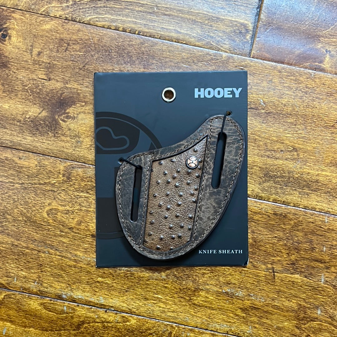 sawyer hooey ostrich print knife sheath with brown double welt edge ...
