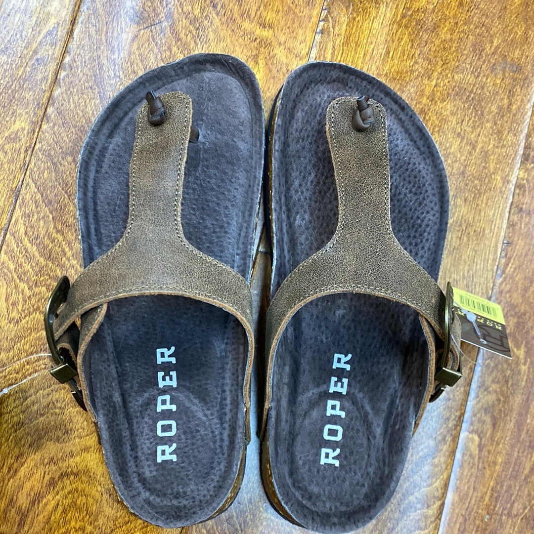 Womens Roper Brown Oiled Sandals. – Rustic Soul