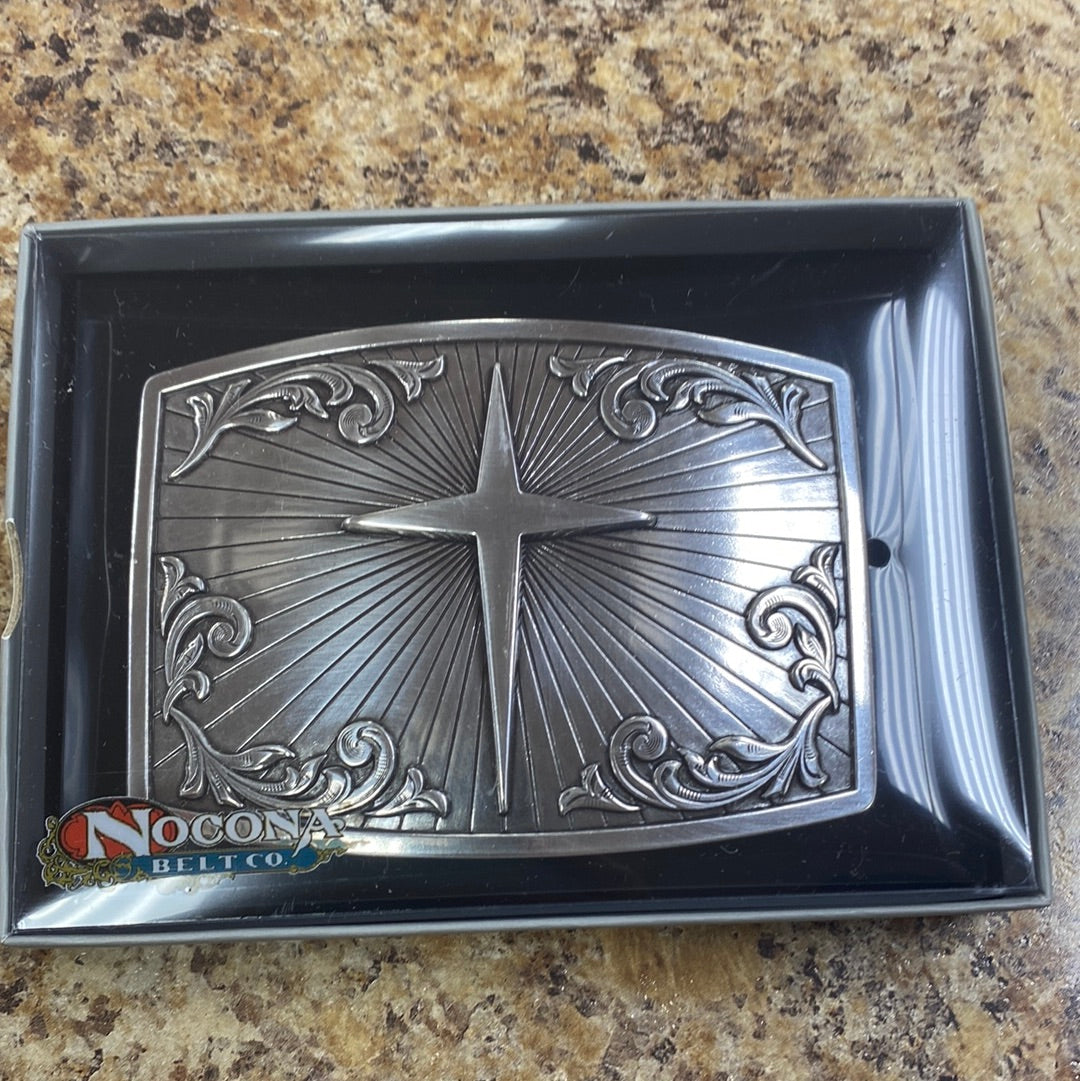 NOCONA RECTANGLE FLORAL CROSS BELT BUCKLE – Rustic Soul