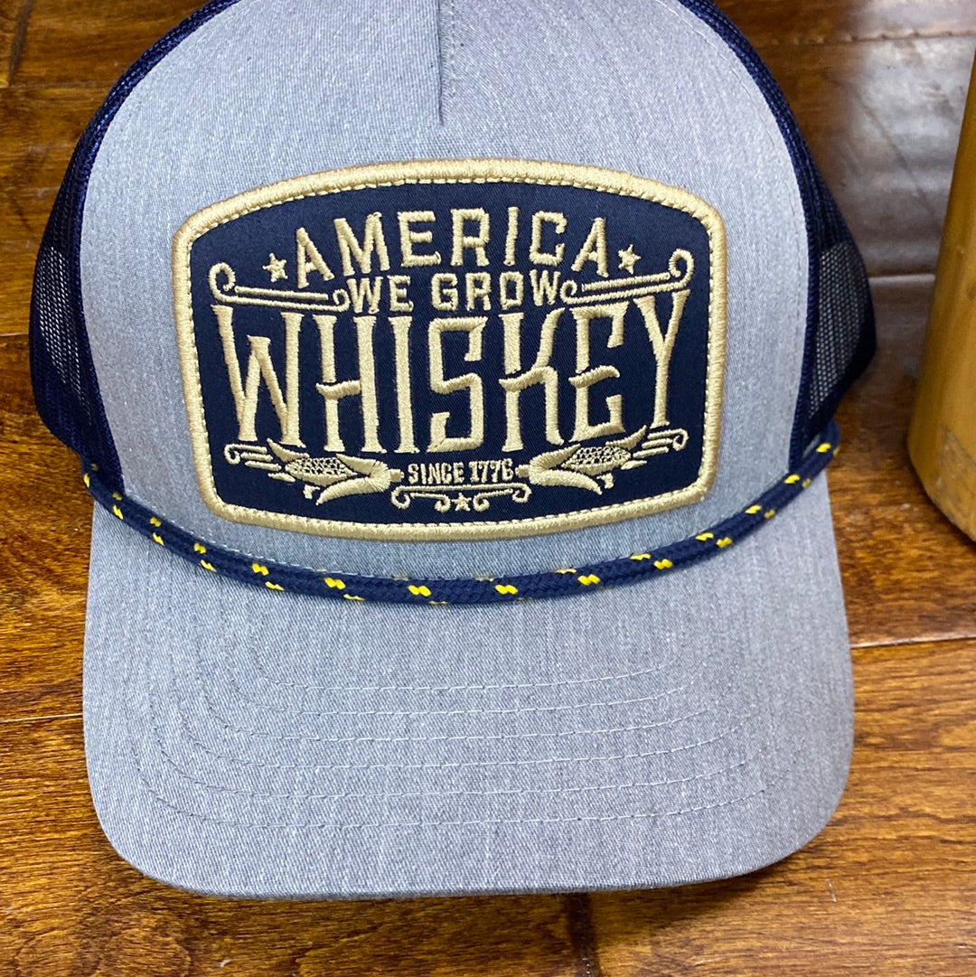 We Grow Whiskey - Gray with Blue Mesh. – Rustic Soul